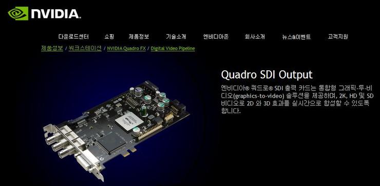 Nvidia Quadro SDI Output 카드에 대하여... : 네이버 블로그