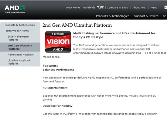 AMD 울트라씬 전용 2세대 AMD Ultrathin Platform "VISION" 선보여~ : 네이버 블로그