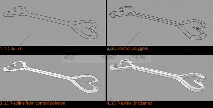 Creating a T-spline surface (4) Creating a 3D control polygon : 네이버 블로그
