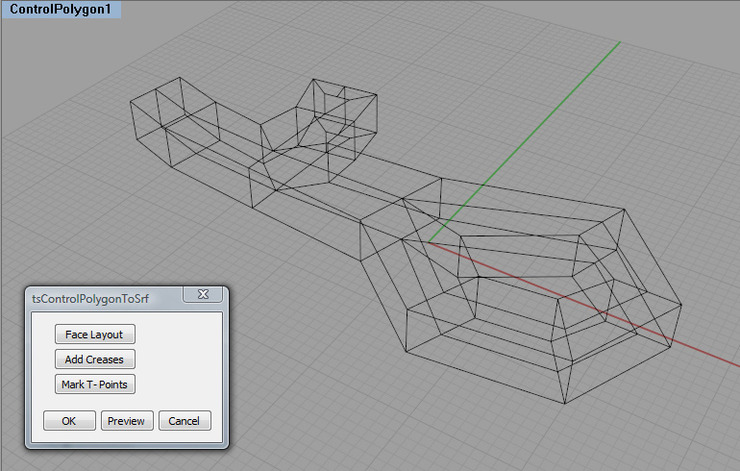 Creating a T-spline surface (3) tsFromLines : 네이버 블로그