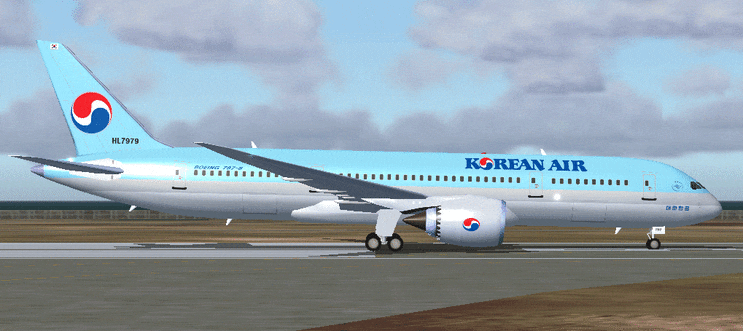 플심(FS2004)용 대한항공 B787-8 Dreamliner 도장 수정 : 네이버 블로그