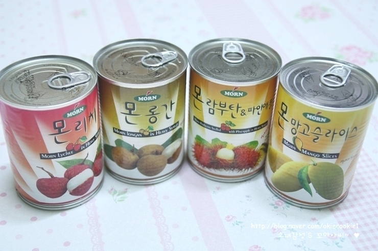 열대과일과일 디저트 몬 람부탄파인애플 몬 망고슬라이스 과일통조림 네이버 블로그