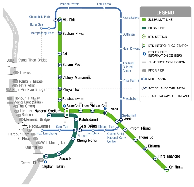 태국 방콕 - 지하철 (MRT), 지상철 (BTS) : 네이버 블로그