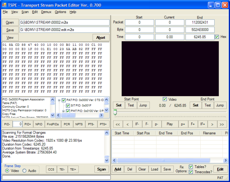 TSPE - Transport Stream Packet Editor : 네이버 블로그
