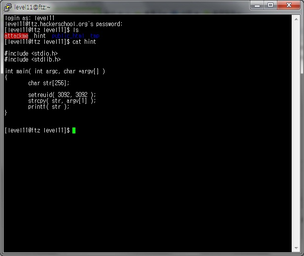 [해커스쿨 FTZ 레벨해킹] level11 -> level12 : 네이버 블로그