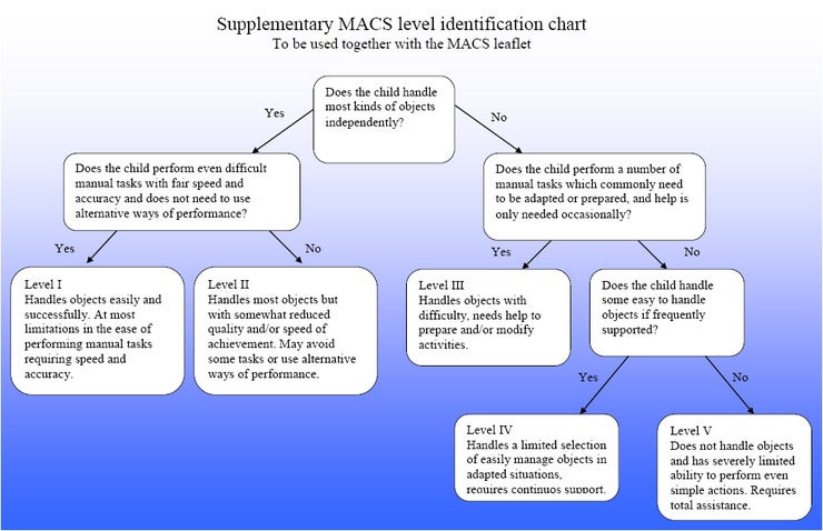 MACS(Manual Ability Classification System) indentification chart : 네이버 블로그