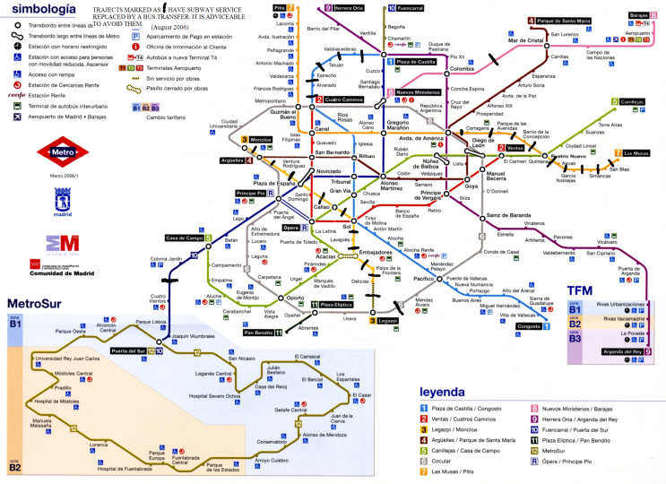[마드리드지하철노선도] 마드리드 메트로 노선도 / Madrid Metro map : 네이버 블로그