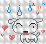 짱구(흰둥이) _ 십자수도안 : 네이버 블로그