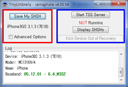 TinyUmbrella 를 이용한 iOS 다운그레이드 및 재복원. : 네이버 블로그