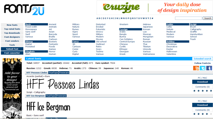 무료 영문 폰트 사이트 fonts 2u : 네이버 블로그