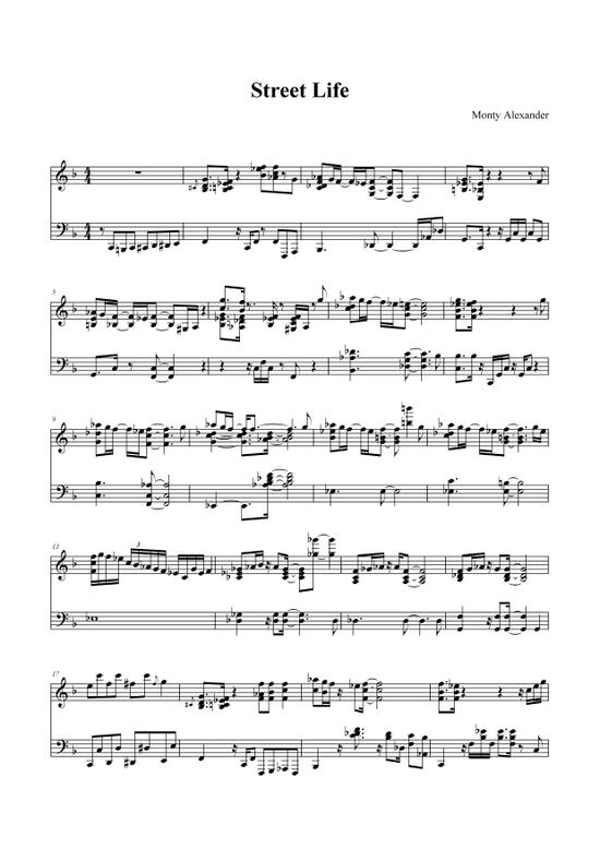 [재즈악보] Monty Alexander - Street Life : 네이버 블로그