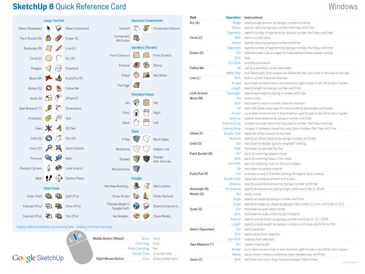 SketchUp 8(스케치업 8) Quick Reference Card / Layout 3(레이아웃 3)Reference ...