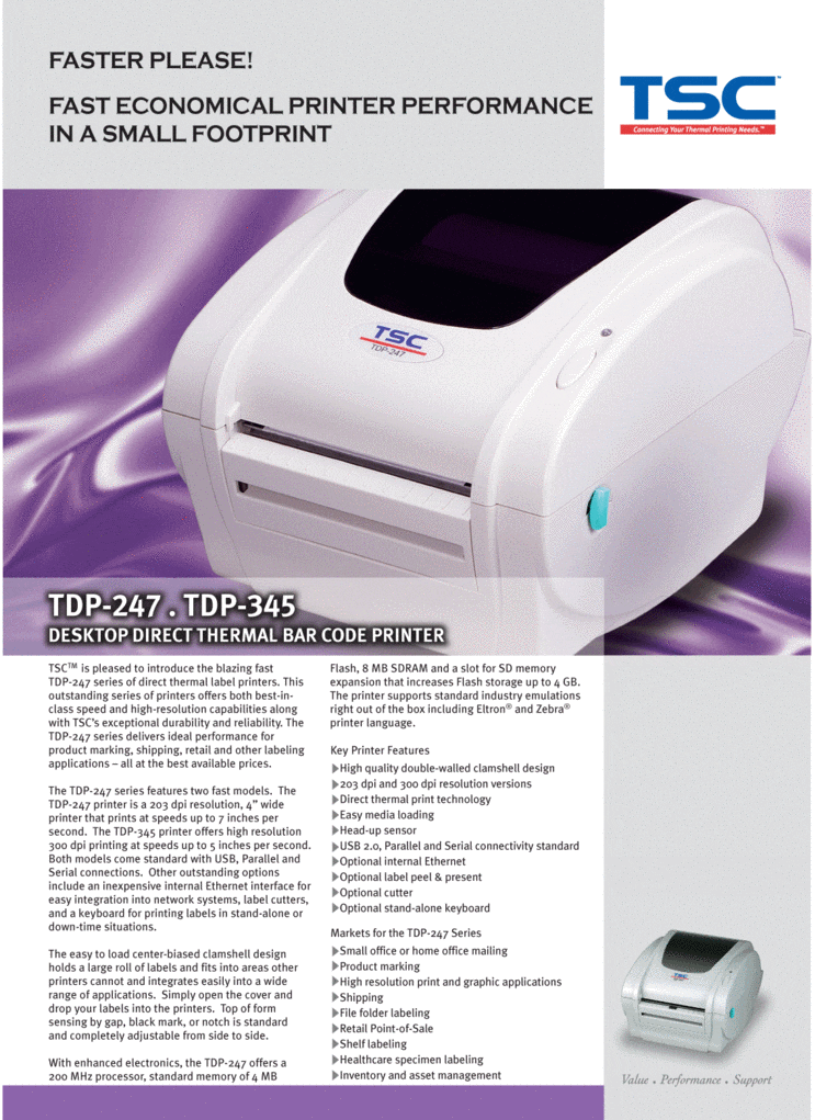 TSC TDP-247 바코드프린터 카다로그 : 네이버 블로그