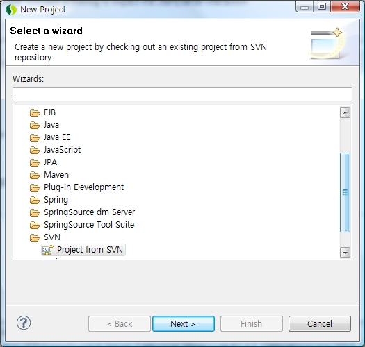 [Spring]STS(SpringSource Tool Suite)에서 Spring Sample 소스를 SVN으로 checkout ...