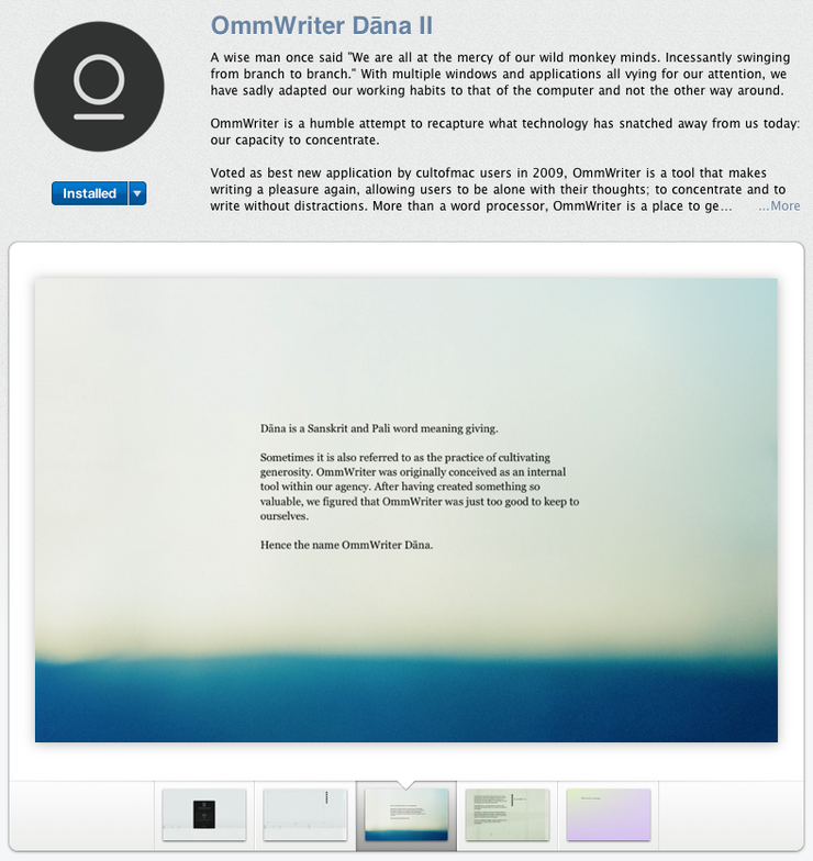 [맥 추천앱] Ommwriter 젠스타일의 텍스트 입력 어플 : 네이버 블로그