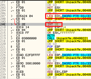 Anti Debugging Trick-1 int 0x2e : 네이버 블로그