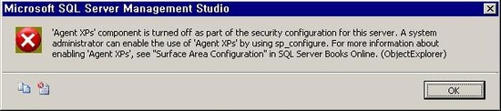 MS-SQL2005 Agent XPs 오류 해결방법 : 네이버 블로그