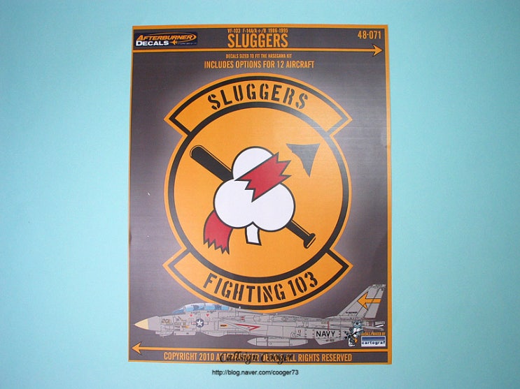 [AfterBurner Decals] 1/48 Sluggers : VF-103 F-14A/A+/B 1986-1995 (애프터 ...