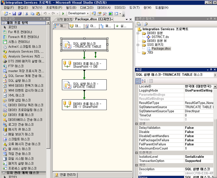 SharePoint & SSIS(SQL Server Integration Service) 개발방법 : 네이버 블로그