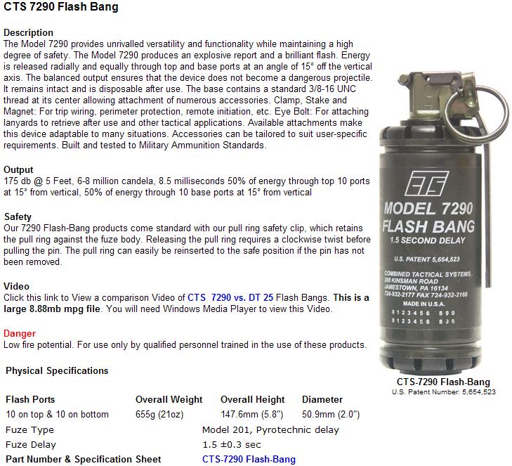 CTS 7290 Flash Bang & 7290M Flash Bang(플래쉬 뱅) : 네이버 블로그