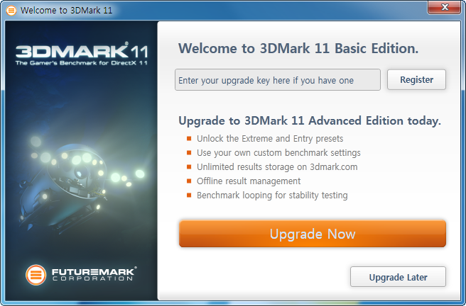 3DMark 11 Basic Edition Build 1.0.1.0 test : 네이버 블로그