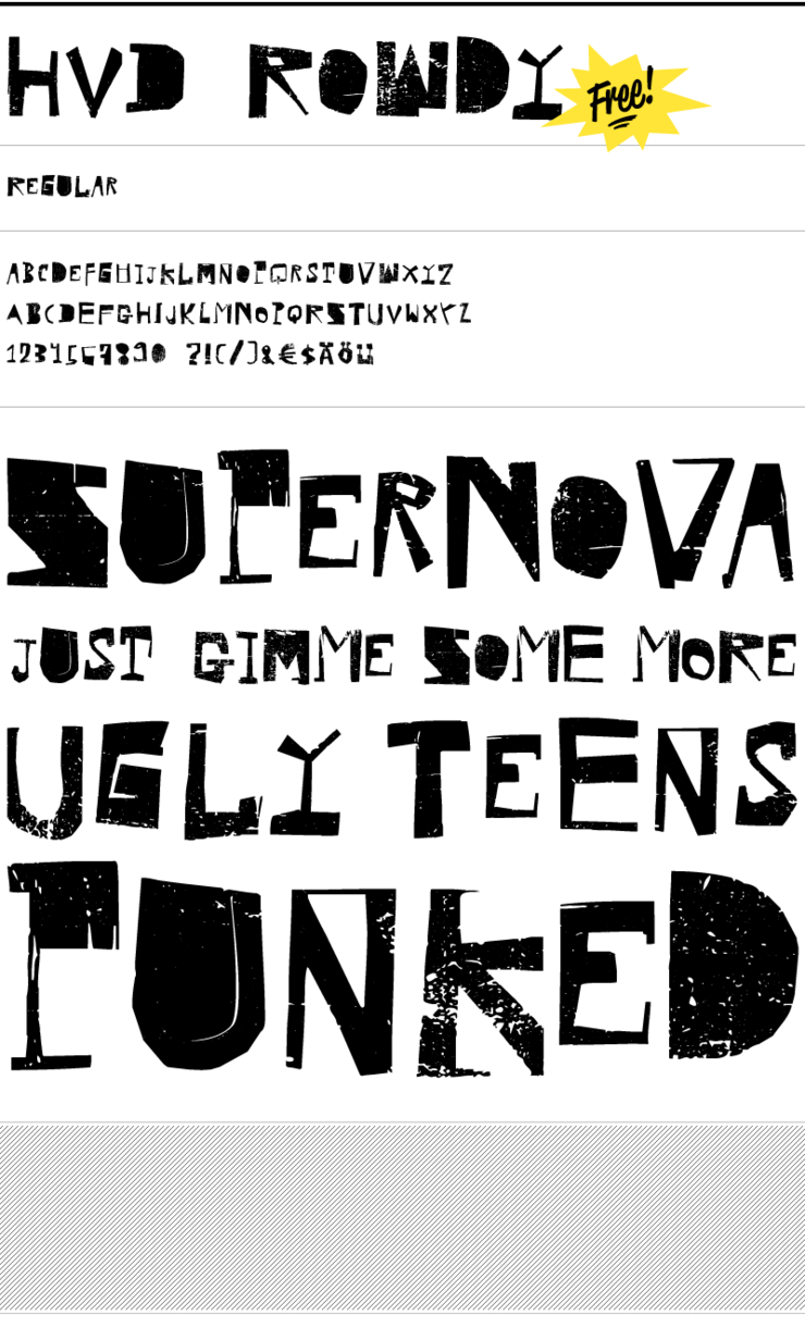 free font / HvD Rowdy : 네이버 블로그