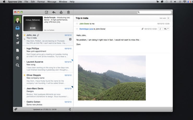 맥에서 Mail을 대체할만한 이메일 프로그램 Sparrow(스패로우) : 네이버 블로그