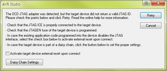 AVR Studio 에서 ATmega128 , AD-JTAG 연결 문제 : 네이버 블로그