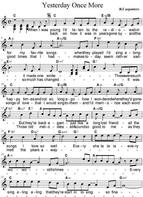 Yesterday Once More : 네이버 블로그