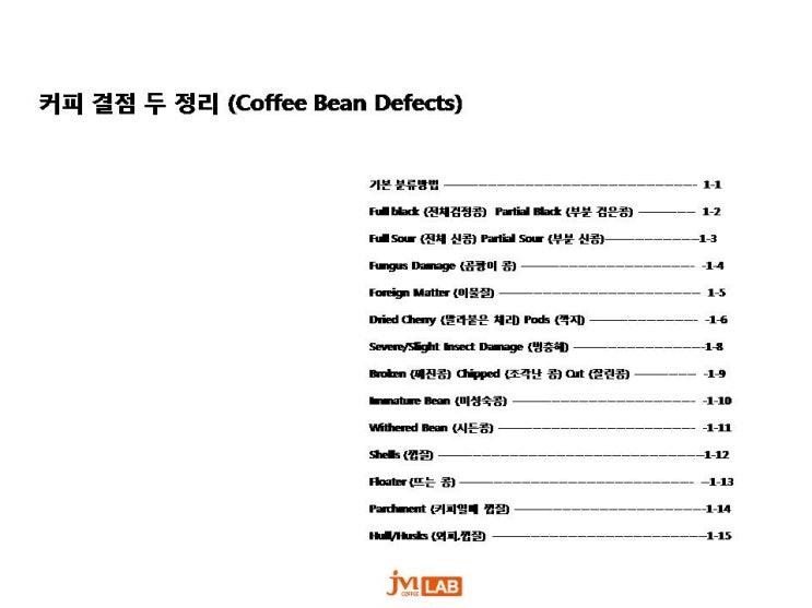 커피지만(CoffeeZiman) SCAA 결점두에 관한 정리...SCAA DEFECT HANDBOOK 참조 : 네이버 블로그