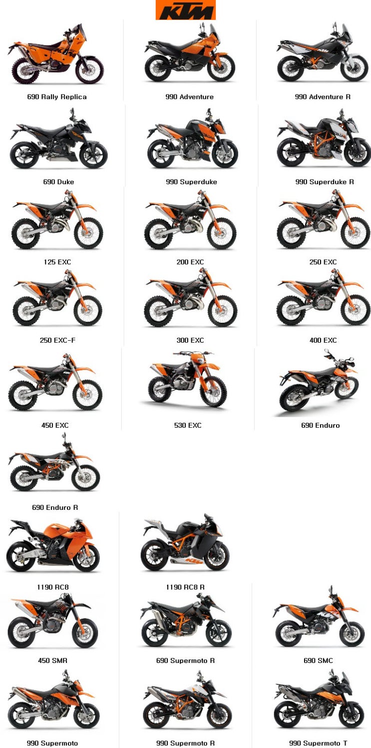 KTM 라인업 ★바이크오★ : 네이버 블로그
