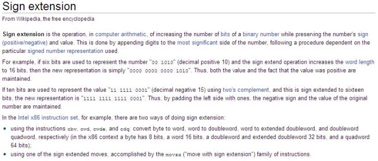 Sign extension : 네이버 블로그