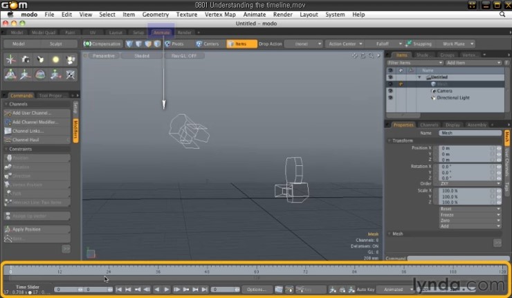 modo 501 Essential Training (08) Building an Animation 애니메이션 만들기(작업 ...