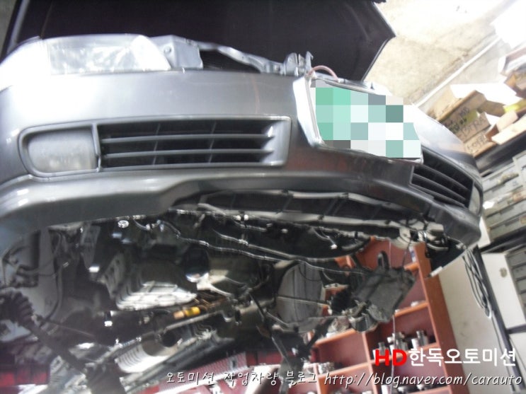 Equus Vl450 에쿠스리무진 45 오토미션수리 작업차량 입니다 에쿠스 자동변속기 고장현상은 스캔진단시 5속동기불량