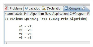Prim Algorithm by JAVA : 네이버 블로그