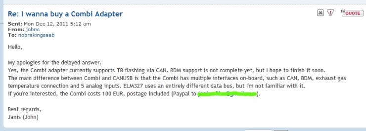 사냥꾼 리포트_john의 회신으로 인한 고민 Combi Adapter? CANUSB? : 네이버 블로그