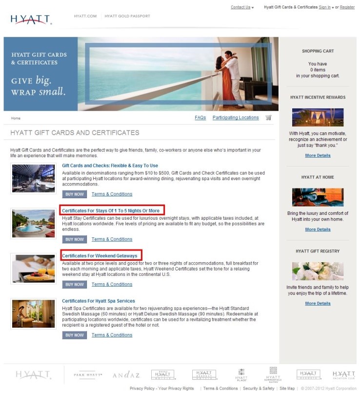 Hyatt Certificate for Stays (부제 : 하얏트 호텔 대박 할인방법) - 강추합니다!!! : 네이버 블로그