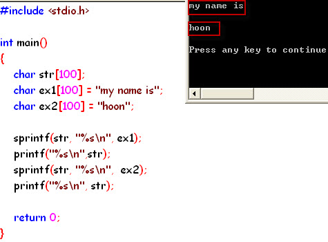 C언어 [sprintf && sscanf] : 네이버 블로그