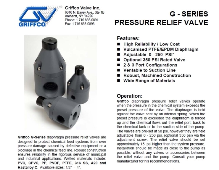 GRIFFCO社 Relief Valve(릴리프밸브)입니다. : 네이버 블로그