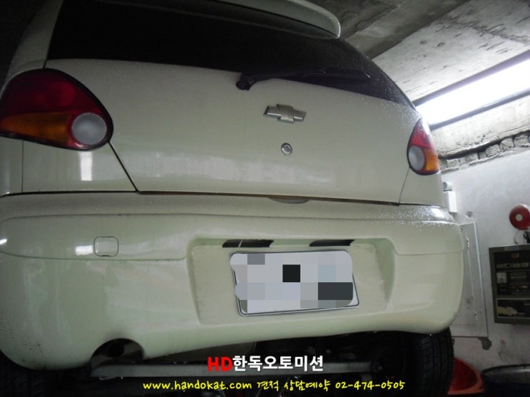 Matiz 마티즈 오토미션과 엔진사이에서 엔진오일 누유발생 오토미션탈부착 엔진 후크랭크 리테나 교환작업 한독오토미션수리