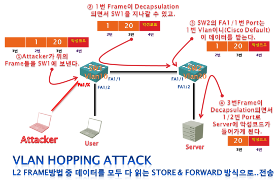 vlan hopping Attack을 막는.native vlan : 네이버 블로그