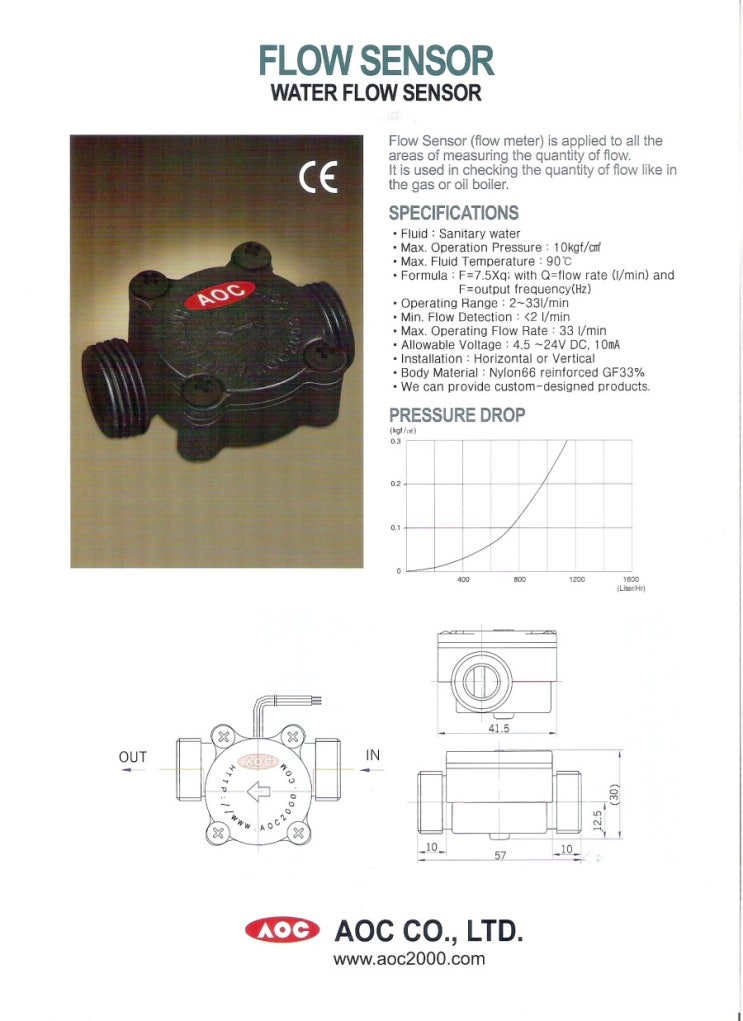 FLOW SENSOR (FLOW METER, AFS-01) : 네이버 블로그