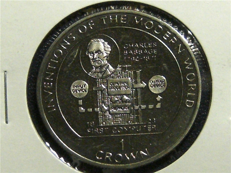 맨섬 (Isle of Man) KM 534 1 Crown 1995 ( Inventions of the Modern World ...