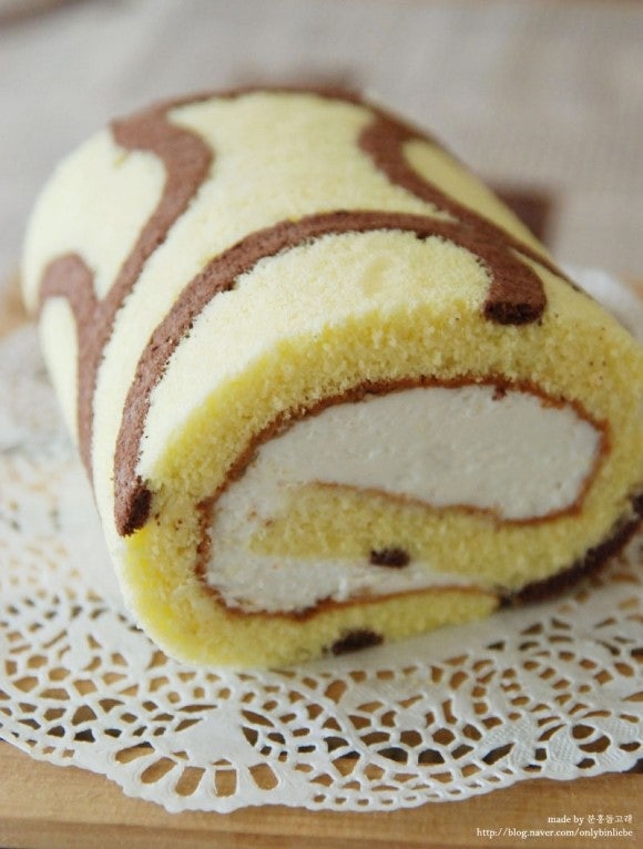 폭신한 사과잼 생크림 롤케이크(롤케익/롤케이크 만들기/롤케익 만들기) : 네이버 블로그