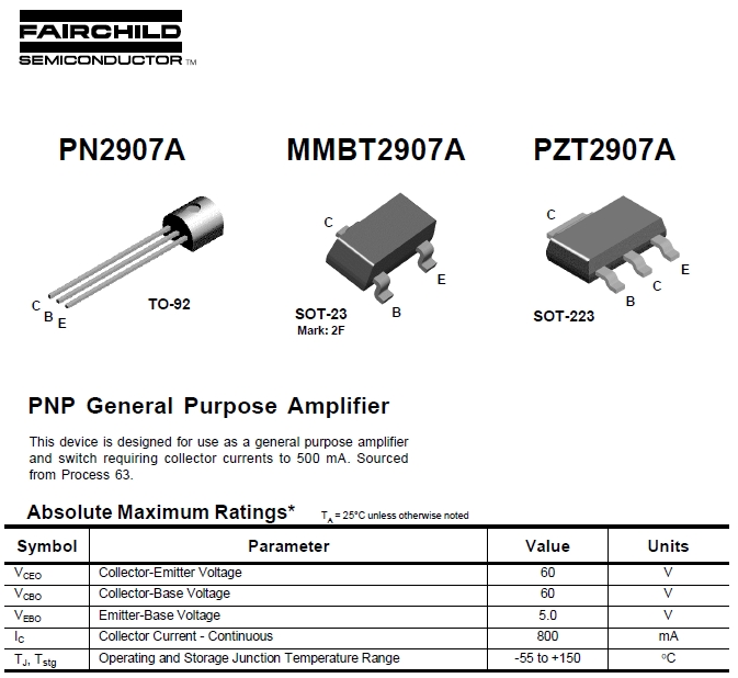 2N2907A PNP General Purpose Amplifier : 네이버 블로그