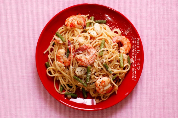 *새우 마늘쫑 스파게티* 스파게티 맛있게 만드는법♪ : 네이버 블로그