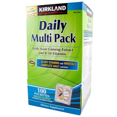 [Kirkland] 커크랜드 데일리 멀티비타민 팩 (100개), Kirkland Daily Multivitamin Pack ...
