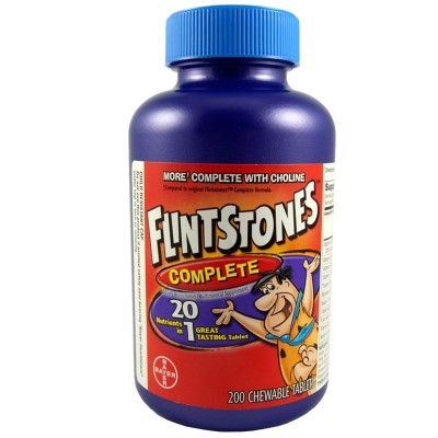 [Flintstones Vitamins] 플린스톤 씹어먹는 어린이용 종합비타민 (200타블렛), Flintstones ...
