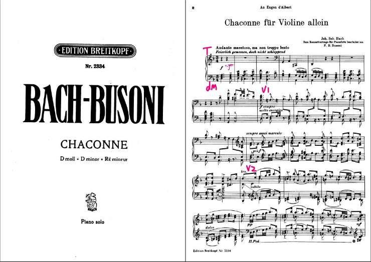 Bach-Busoni Chaconne aus der Partita II in d-moll fur Violine Bwv 1004 ...