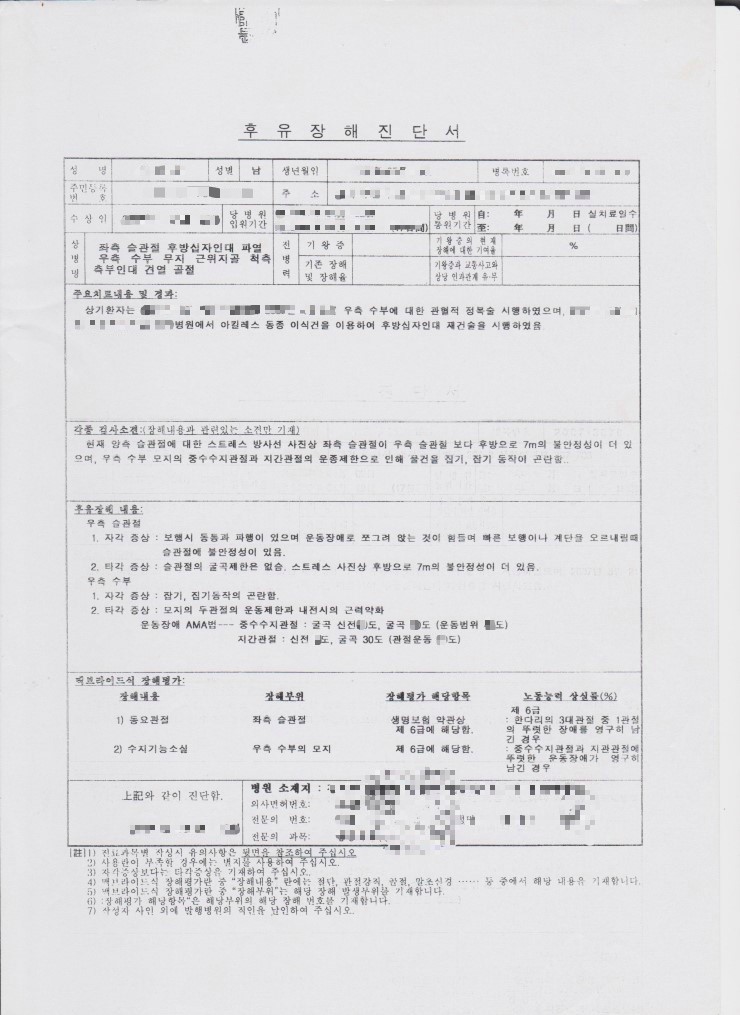 보상마스터 십자인대파열장해진단전방십자인대파열장애진단후방십자인대파열장해보험금무릎인대파열장해보험금 네이버 블로그